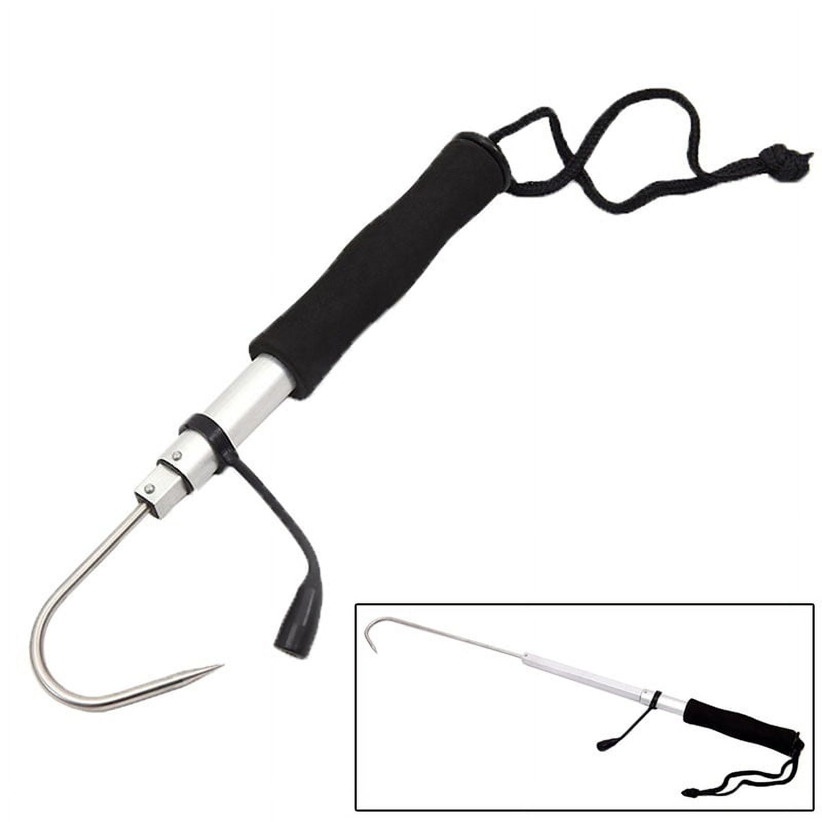 Telescopic Retractable Fish Gaff Stainless Ice Sea Fishing Spear Hook ...