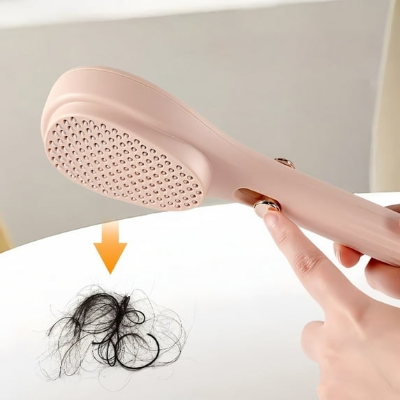 Telescopic Self Cleaning Hair Brush One Click Massage Comb Scalp ...