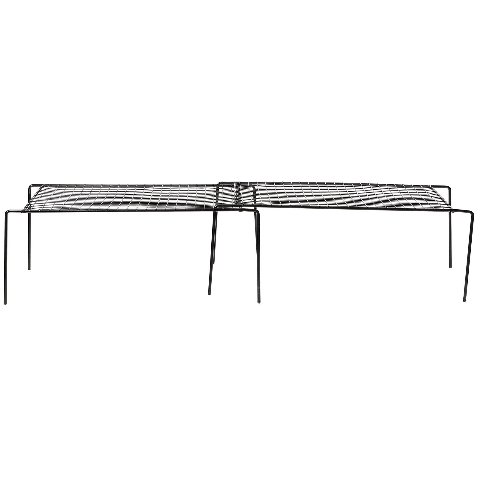 Telescopic Shelf Liner Turntable Storage Shelving Kitchen Rack Black ...