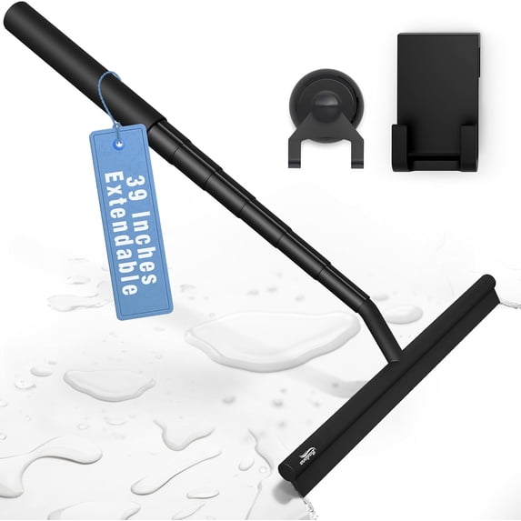Telescopic Shower Squeegee - With Suction Hook & up to 100 cm I ...