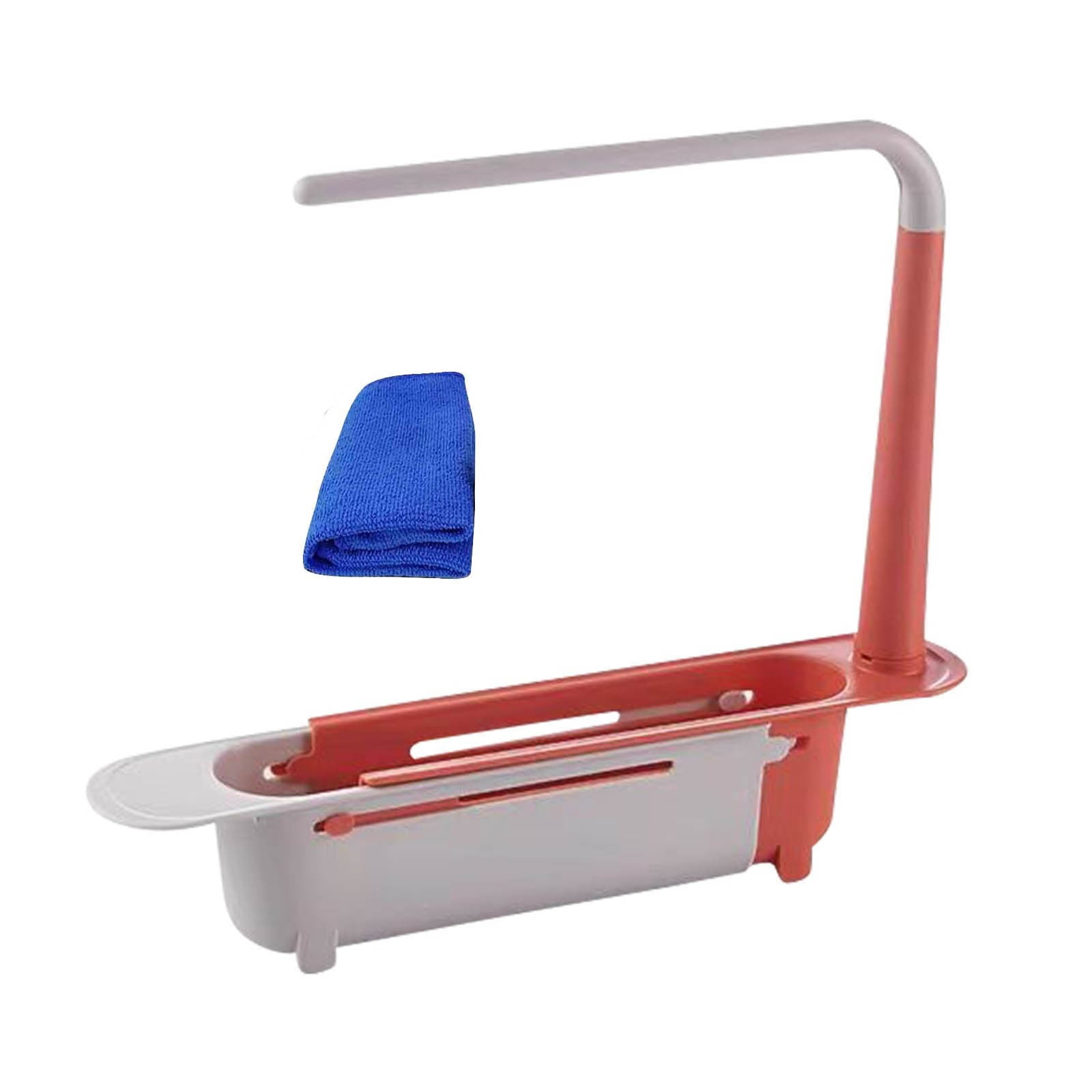Telescopic Sink Shelf, Multifunctional Pull-Out Storage Rack, Can Hang ...