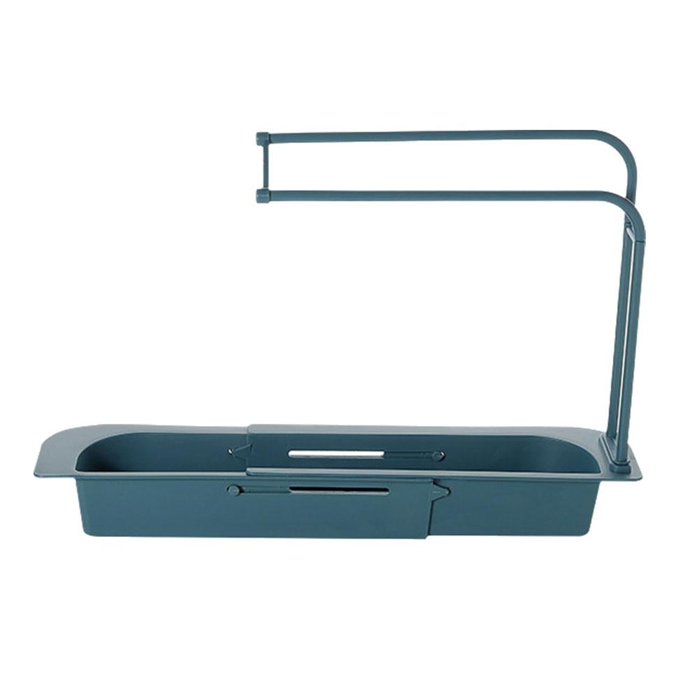Telescopic Sink Shelf Sponge Drain Rack Expandable Sink Holder Drainer ...
