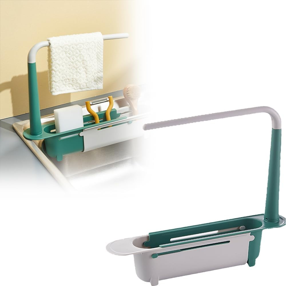 Telescopic Sink Storage Rack, 2025 New Upgrade Adjustable Sink Storage ...