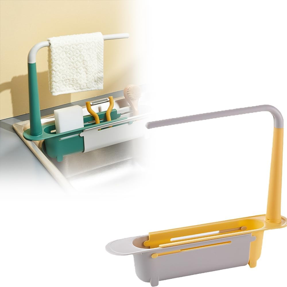 Telescopic Sink Storage Rack, 2025 New Upgrade Adjustable Sink Storage ...