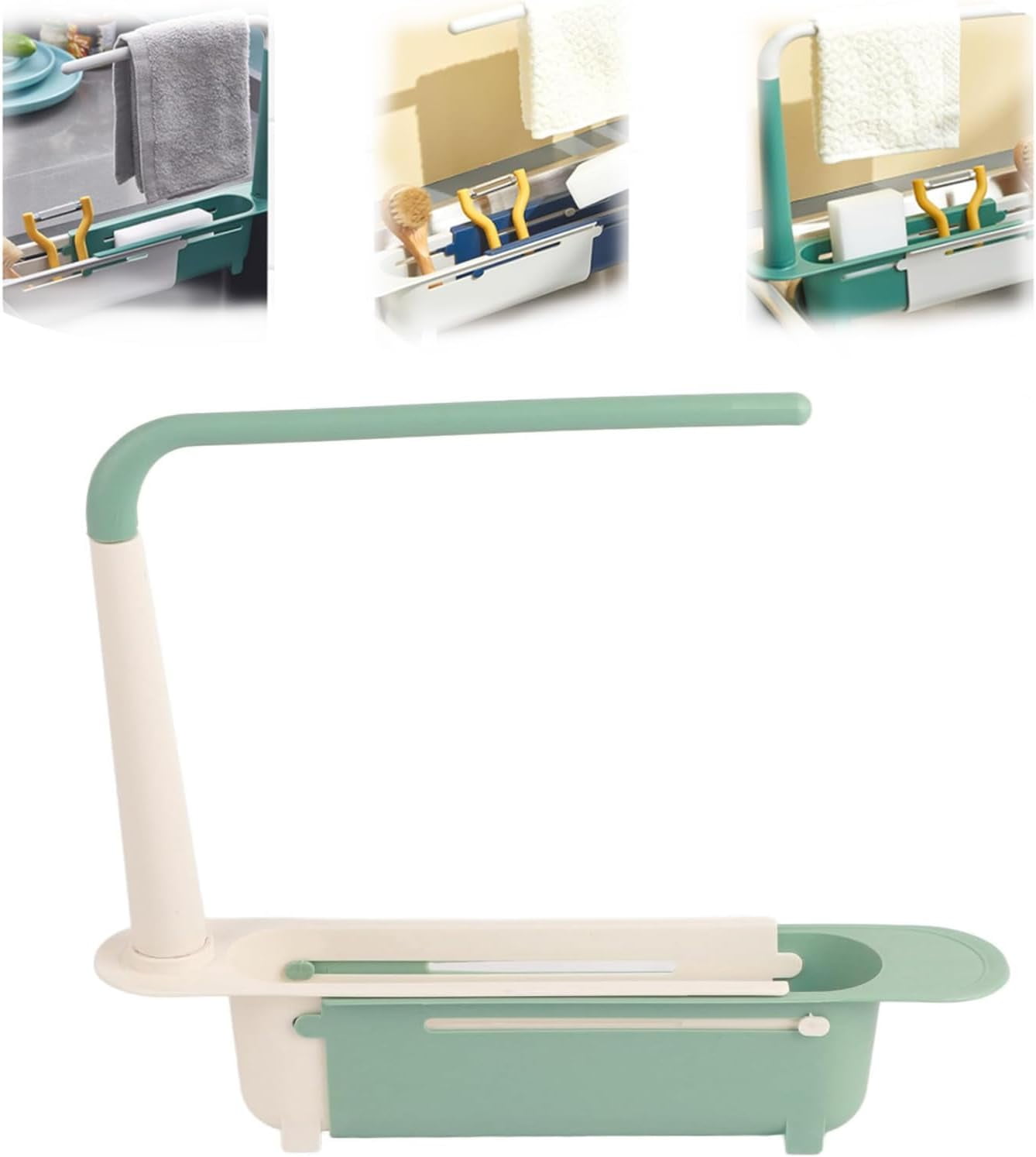 Telescopic Sink Storage Rack, 2025 Upgraded Adjustable Telescopic ...