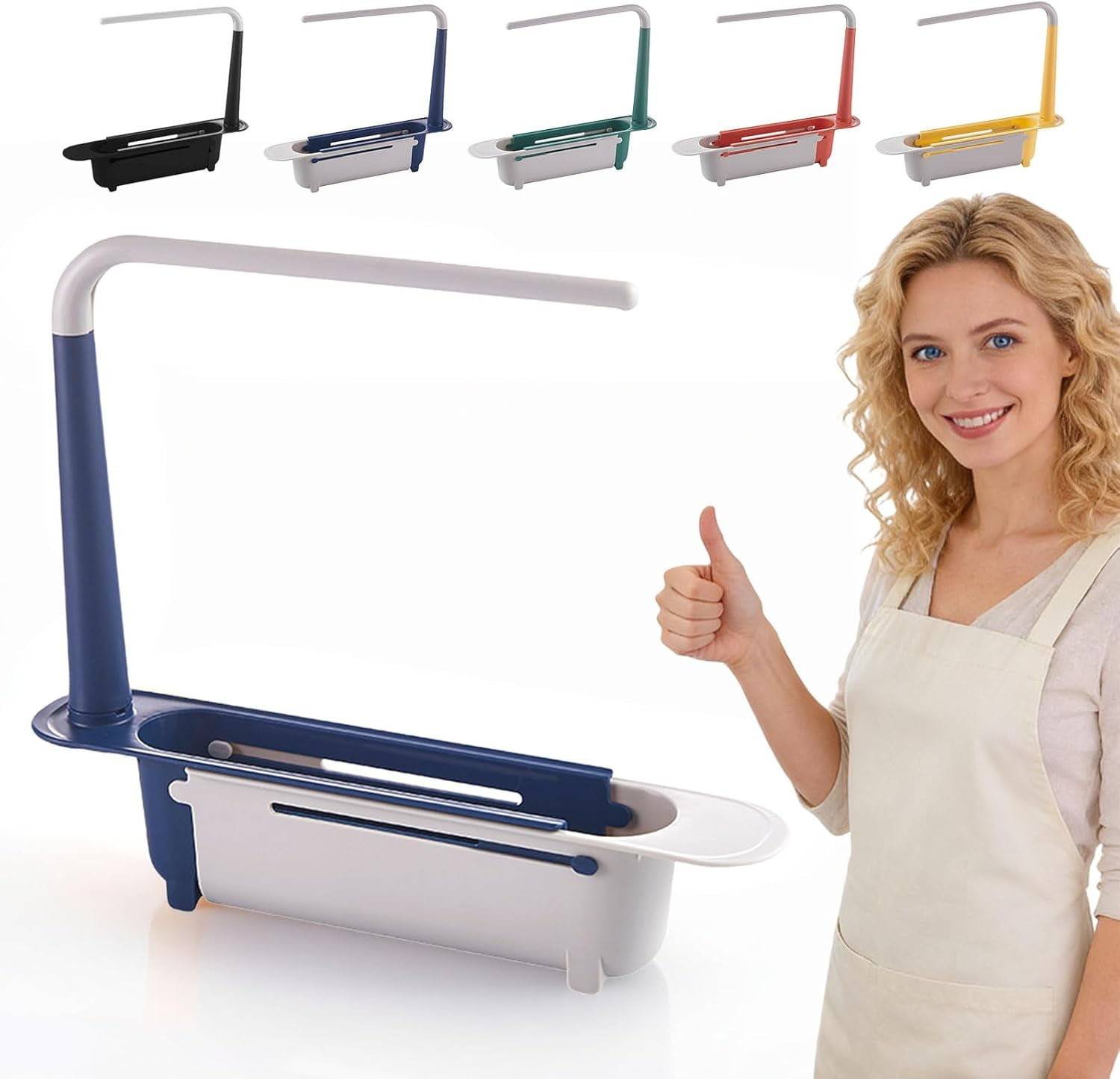 Telescopic Sink Storage Rack, 2026 Updated Telescopic 2-in-1 Sink ...