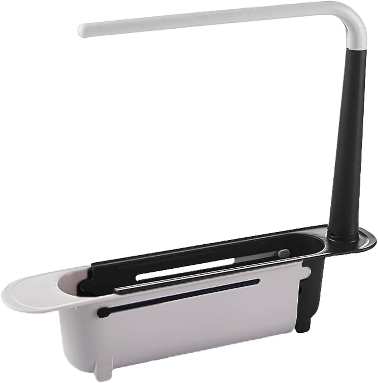Telescopic Sink Storage Rack, Retractable Sink Drainer with Bracket and ...