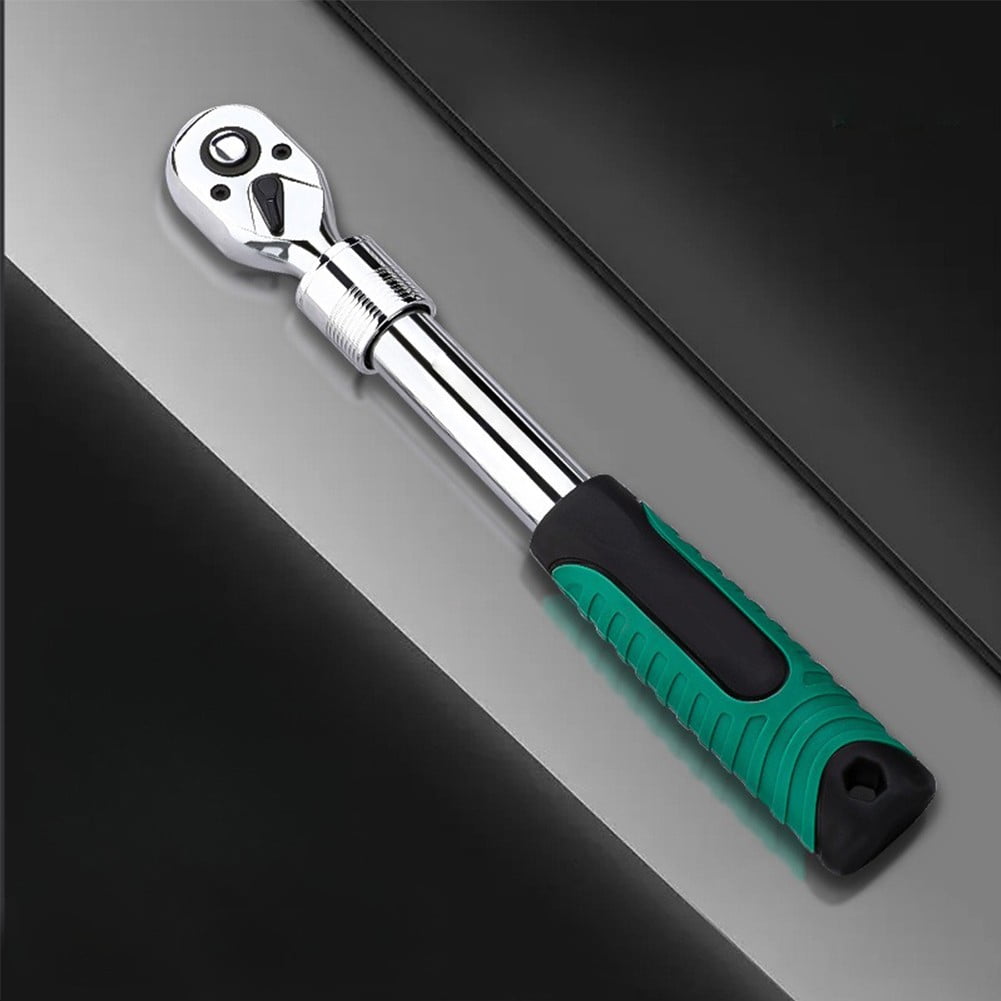 Telescopic Socket Ratchet Wrench Adjustable Head 72 Tooth Quick Release ...