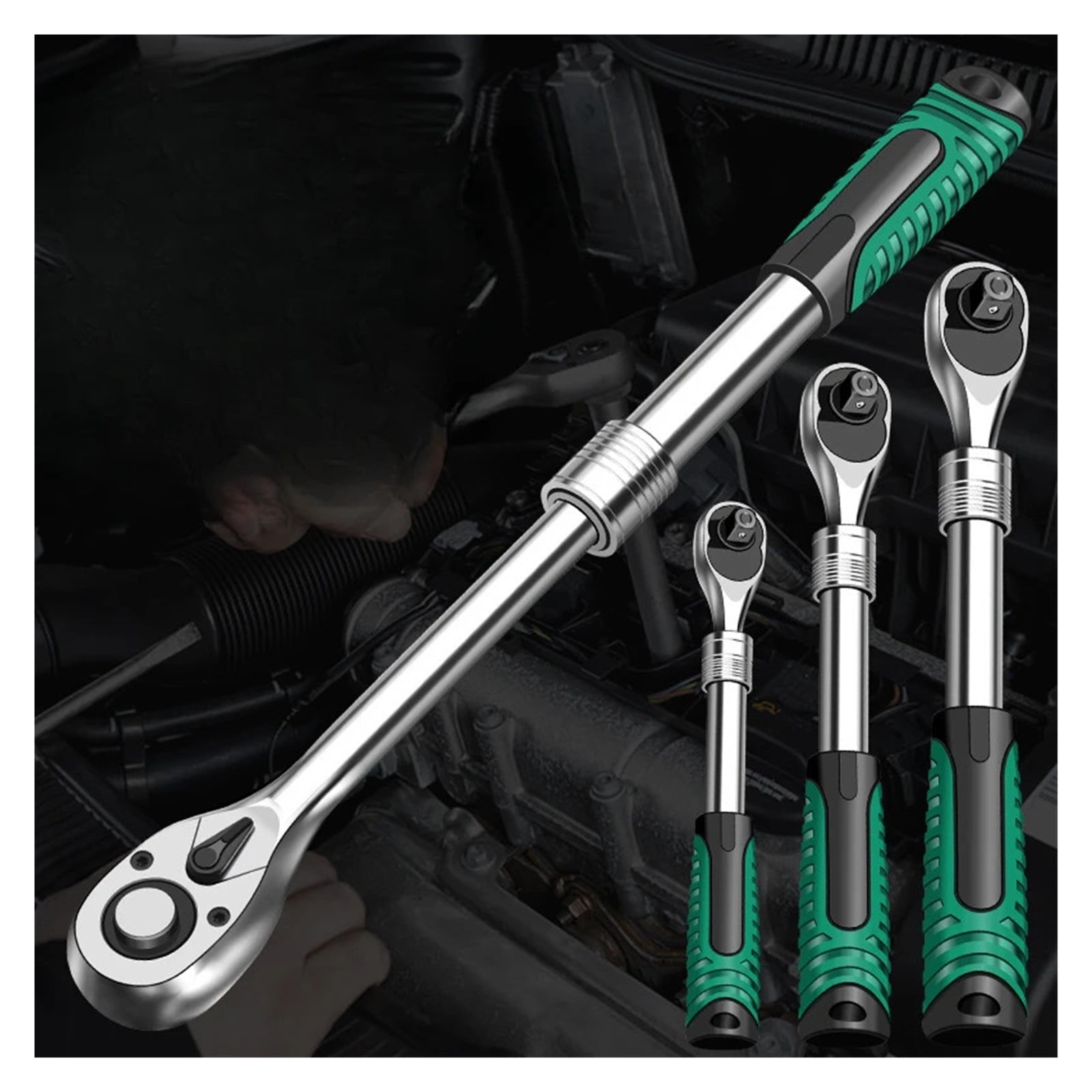 Telescopic Socket Ratchet Wrench for Automotive Repair Adjustable Head ...