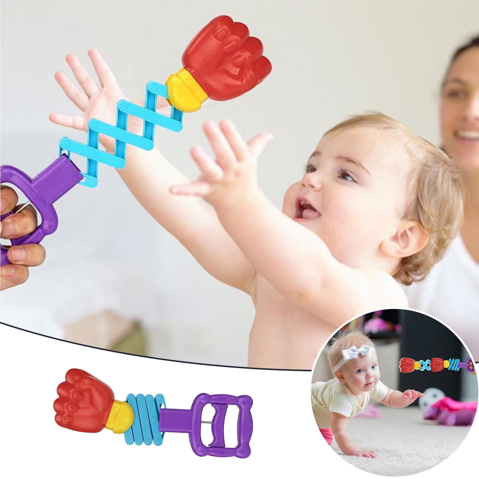 Telescopic Spring Fist Toy Reach Out Robot Arm Pick Up Toy Pincker ...