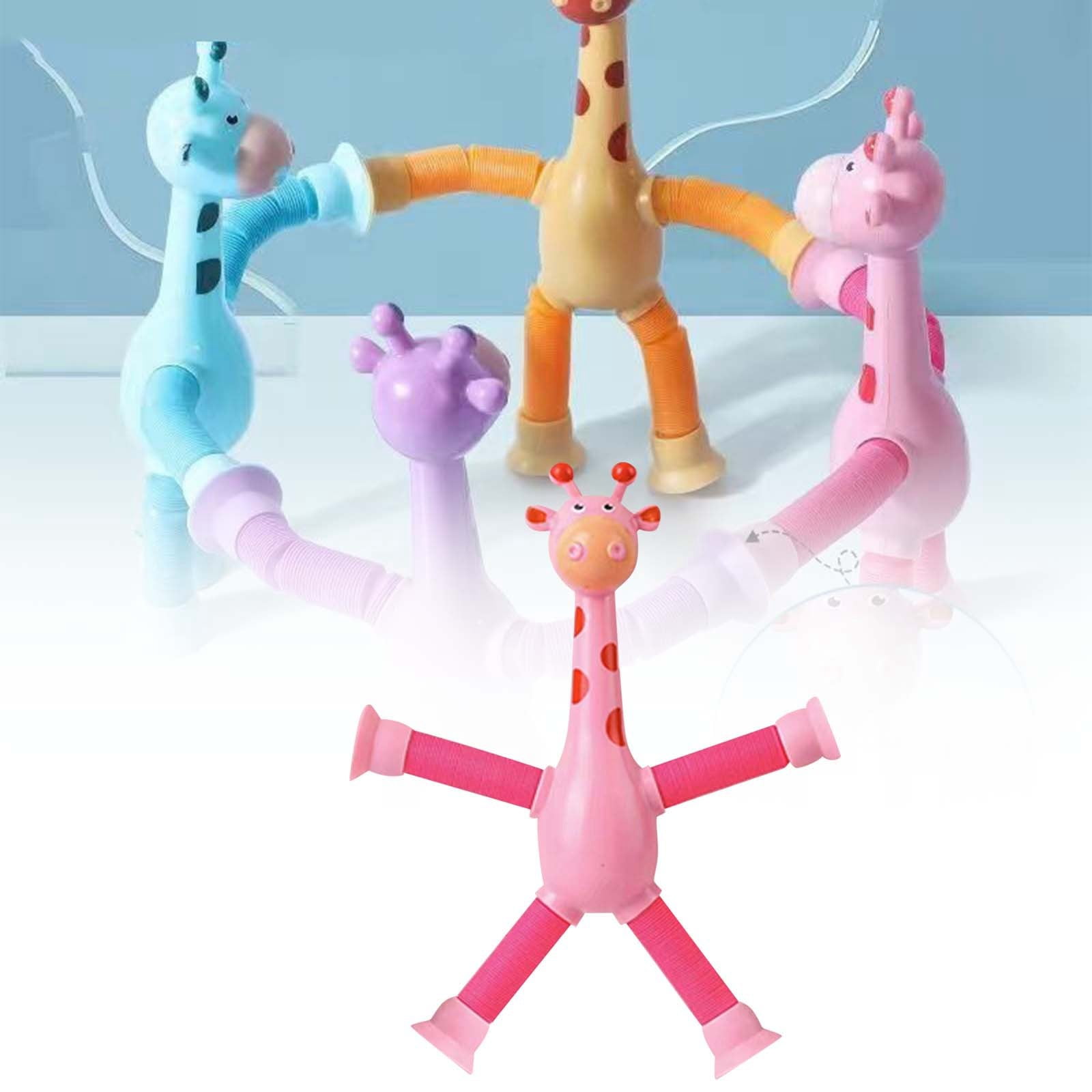 Telescopic Suction Cup Giraffe Toy Shape Changing Telescopic Tube Toys ...