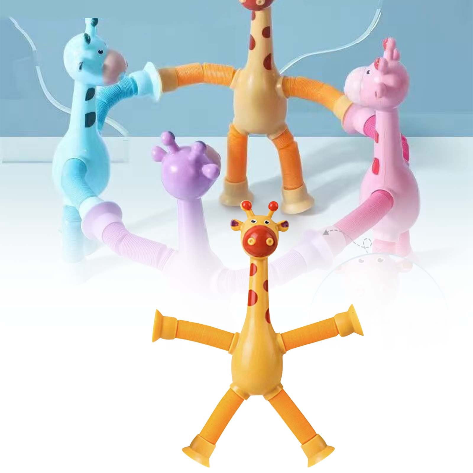 Telescopic Suction Cup Giraffe Toy Shape Changing Telescopic Tube Toys ...
