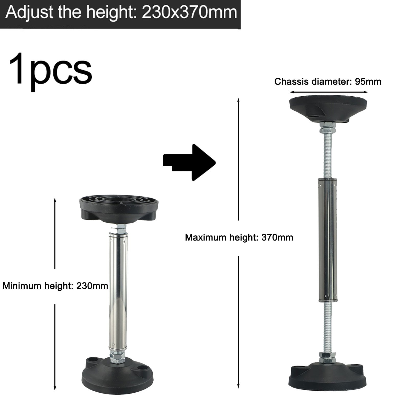 Telescopic Support Rod Cabinet Adjustable 300kg Weight Capacity Sink ...