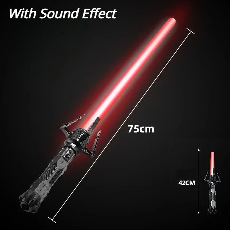 Telescopic Sword 75cm RGB Light Saber 2 In 1 7-Color/1 Color Lightsaber ...