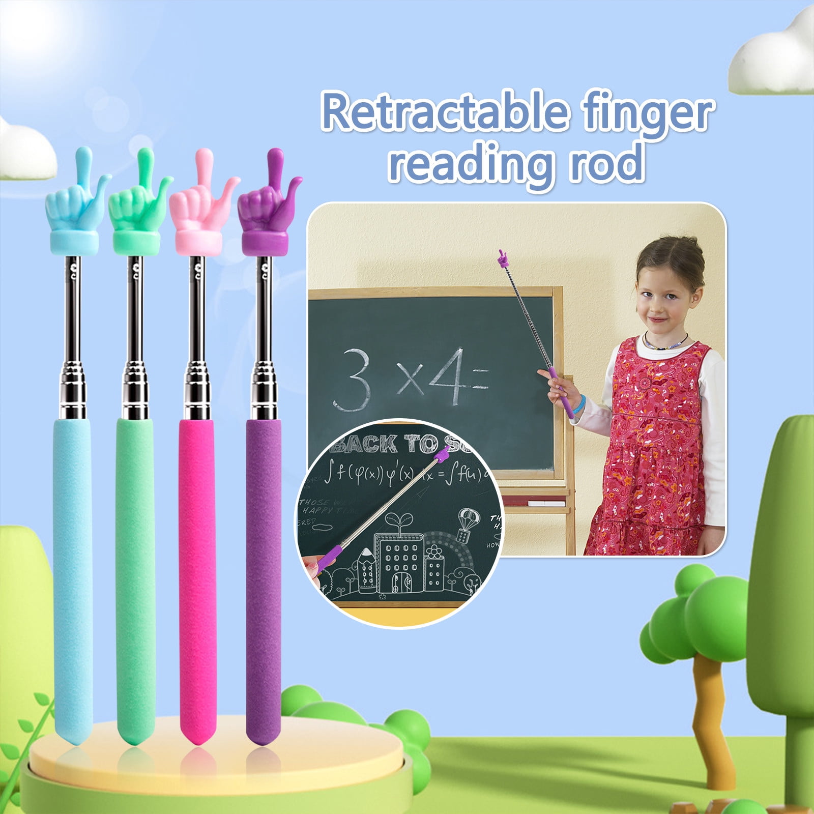Telescopic Teacher Pointer, Mini Classroom Presenter, Extendable Design ...