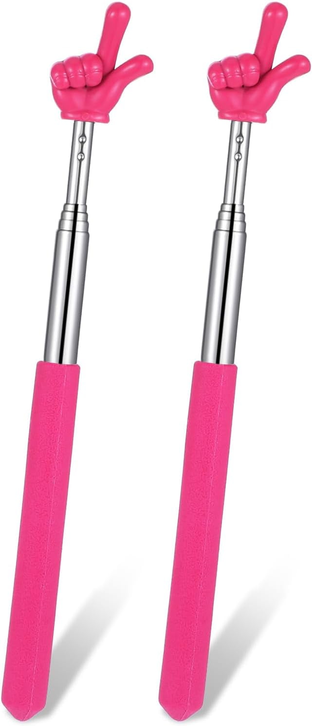 Telescopic Teachers Pointer - 2 Pcs Extendable Hand Pointer Stick, Mini Classroom Finger ...