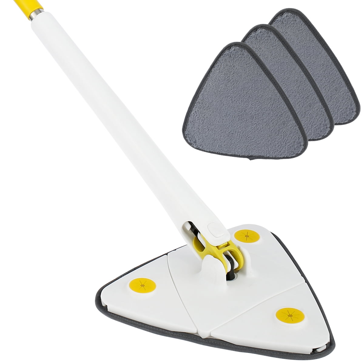 Telescopic Triangle Mop 360° Rotatable Self-wringing Triangle Extended ...