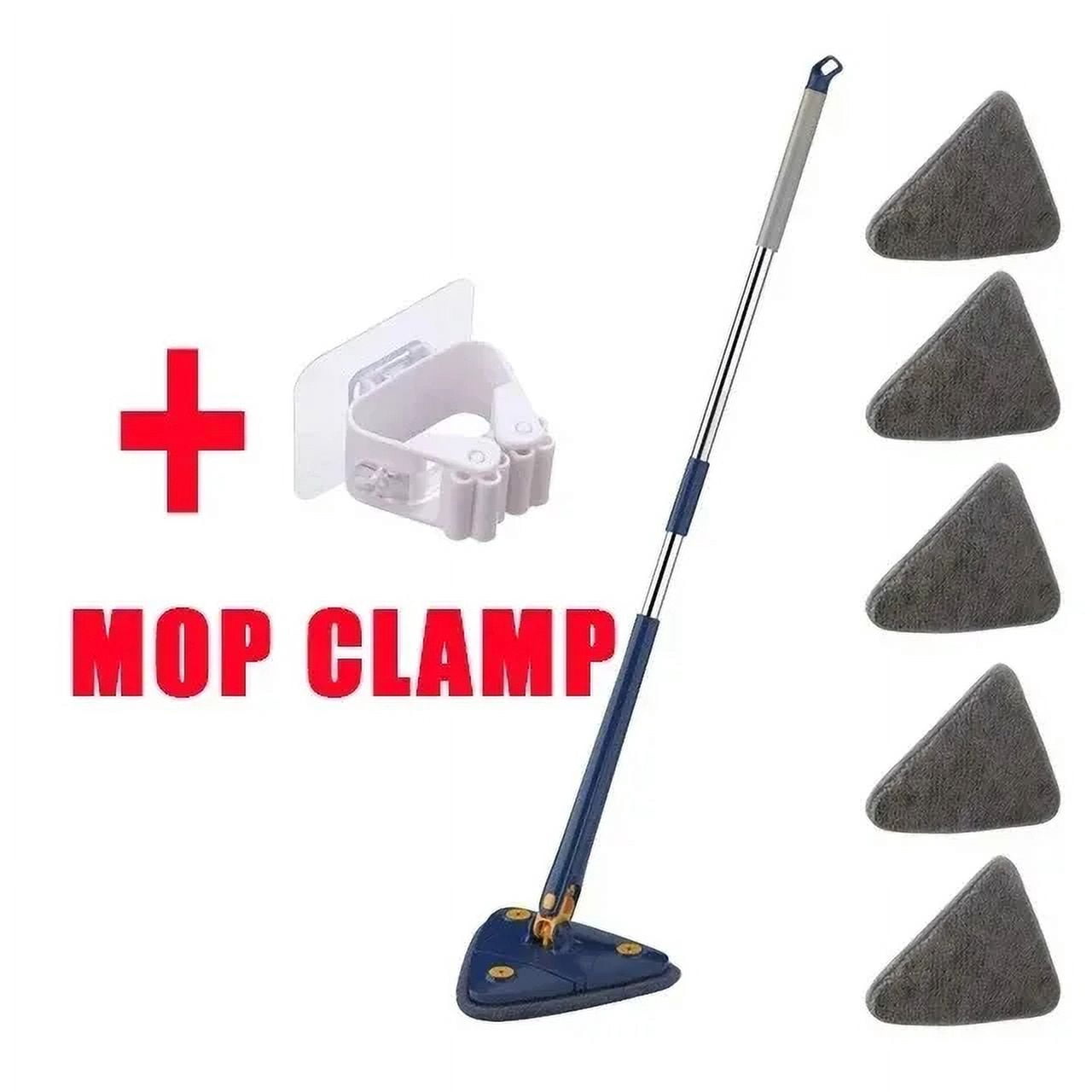 Telescopic Triangle Mop 360° Rotatable Spin Cleaning Mop Squeeze Wet ...
