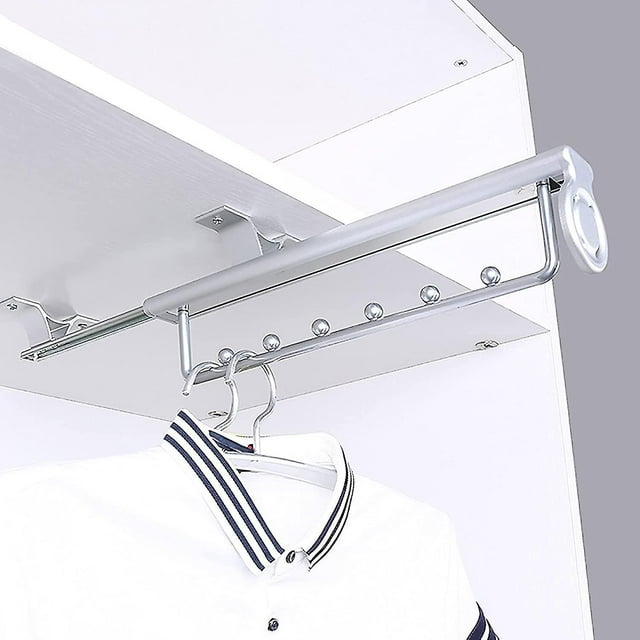 Telescopic Wardrobe Hanger Rail For Clothes Closet - Heavy Duty Pull ...