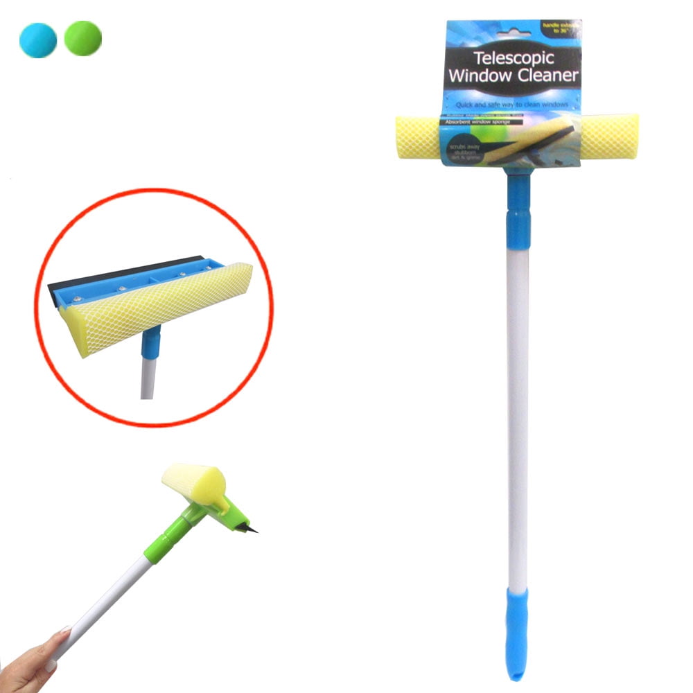 Telescopic Window Cleaner Extendable Squeegee Wiper Long Handle Washer ...