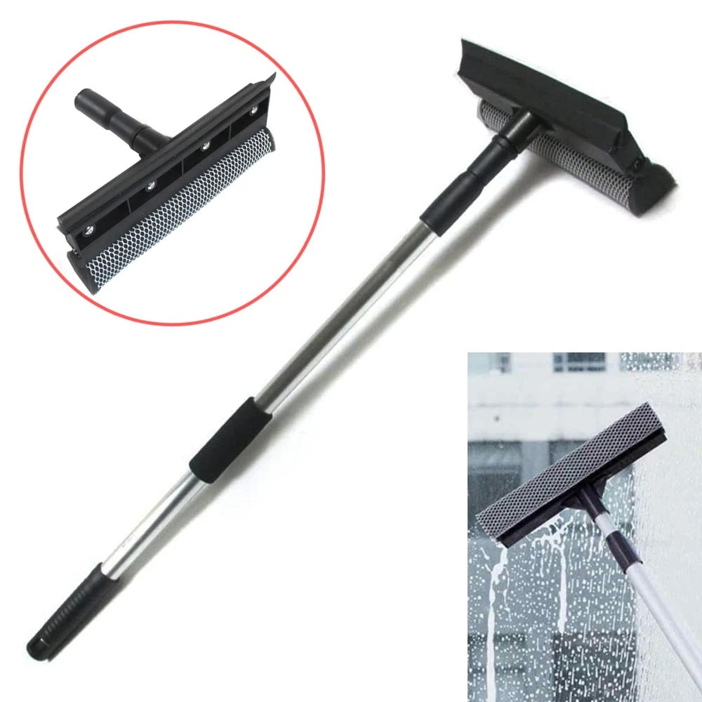 Telescopic Window Squeegee Mirror Cleaner Sponge Multiple Angles ...