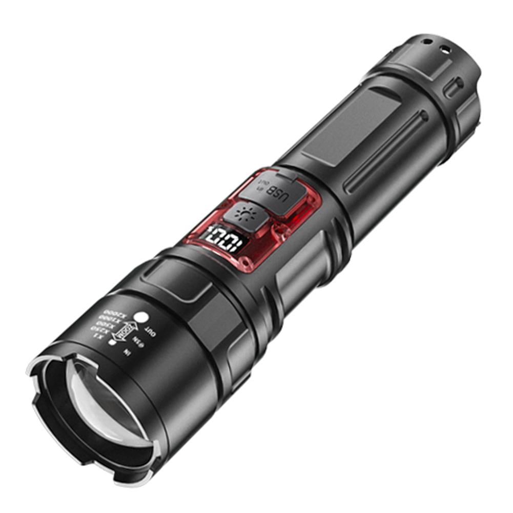 Telescopic Zoom Flashlight - 1800mAh Battery, 3-5h Runtime, 3 Modes ...