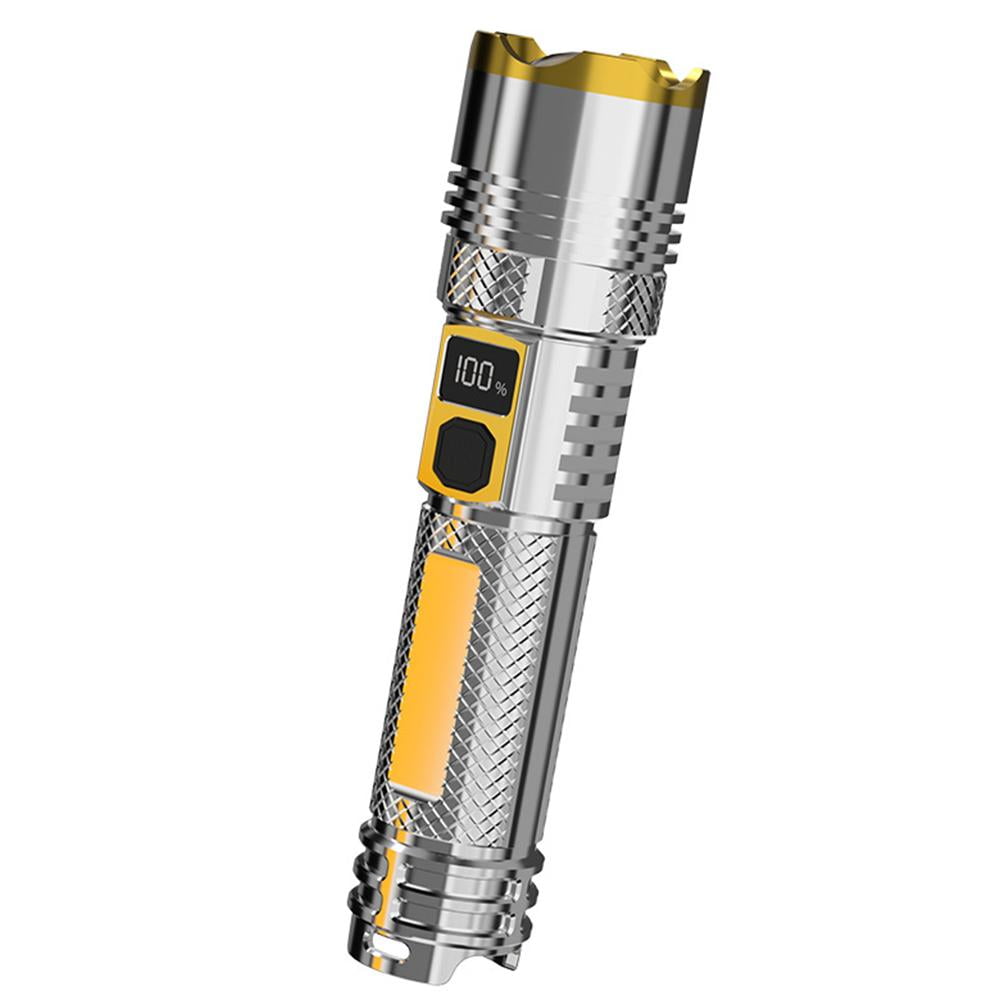 Telescopic Zoom LED Flashlight with Digital Battery Level Display ...