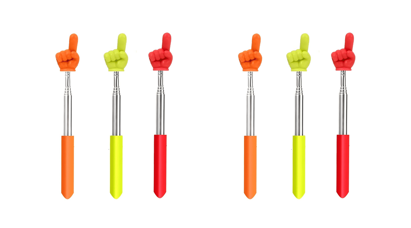 Telescopic stainless steel rod finger teaching reading stick, 6-piece ...