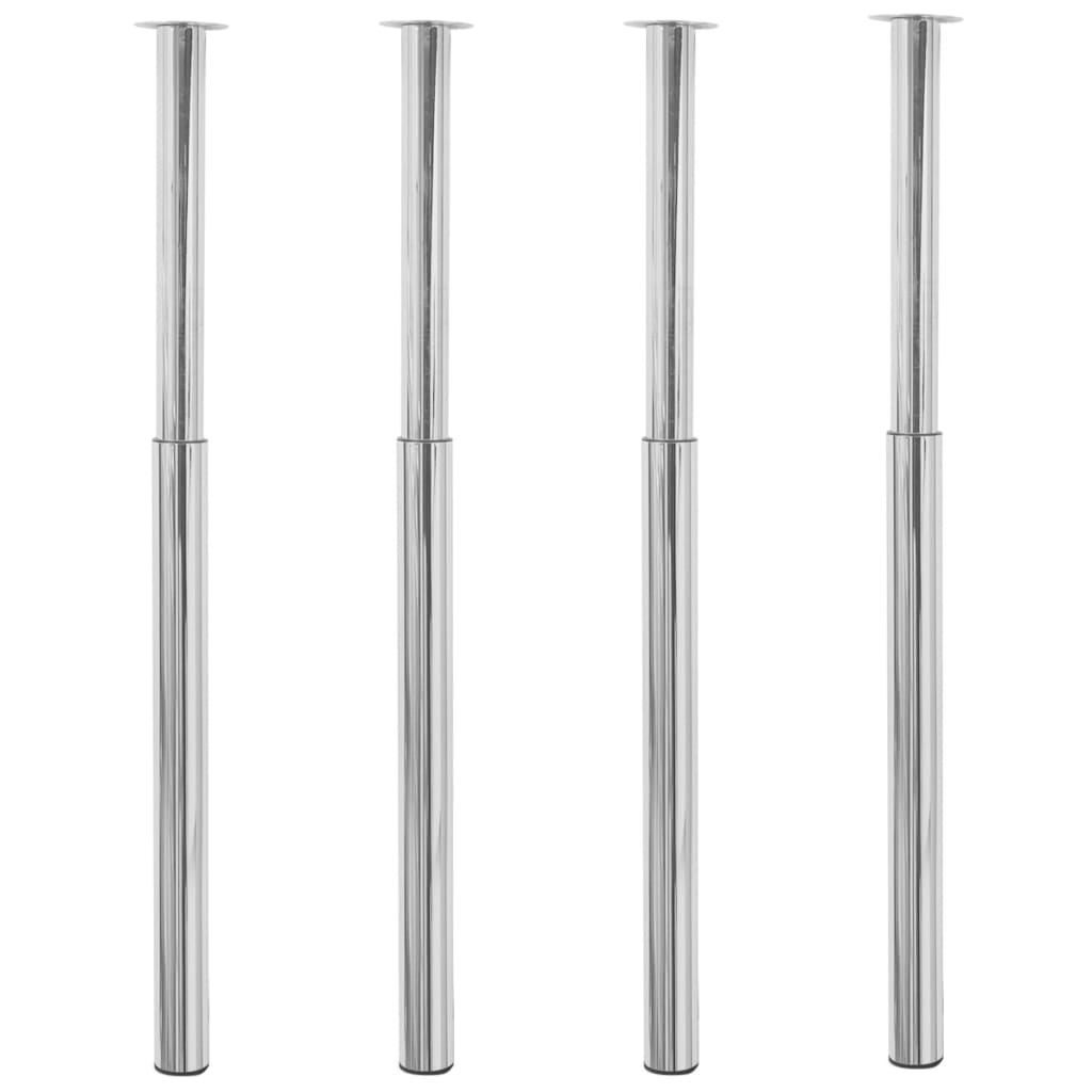 Telescopic table legs 4 pcs. Chrome 710 - 1100 mm - Walmart.com