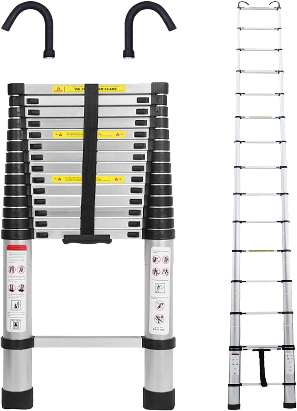 TelescopinLadder 20.5ft Aluminum Telescopic Extension Ladder Extendable ...