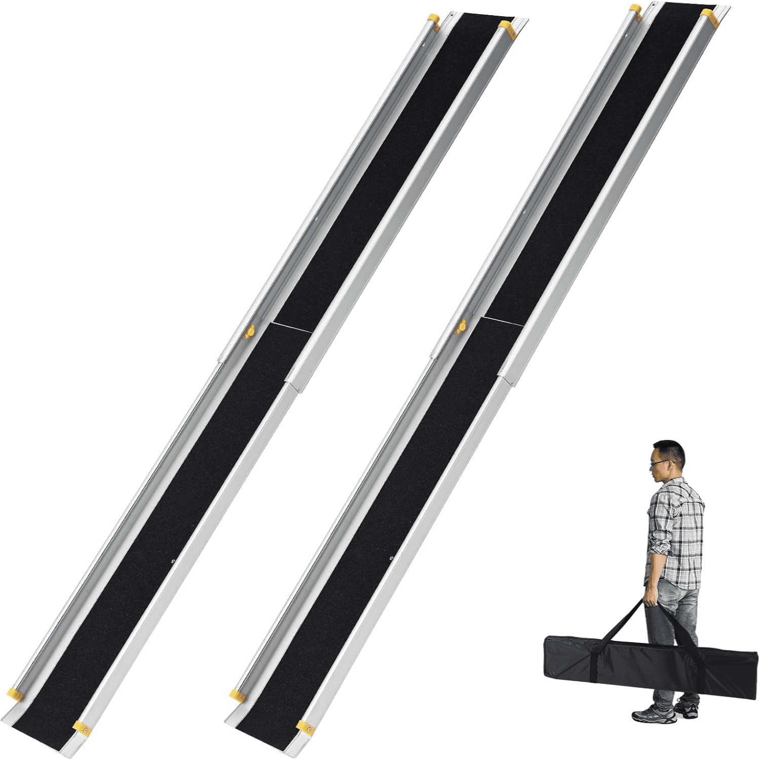 Telescoping Aluminum Wheelchair Ramps,Adjustable Wheelchair Ramp with ...