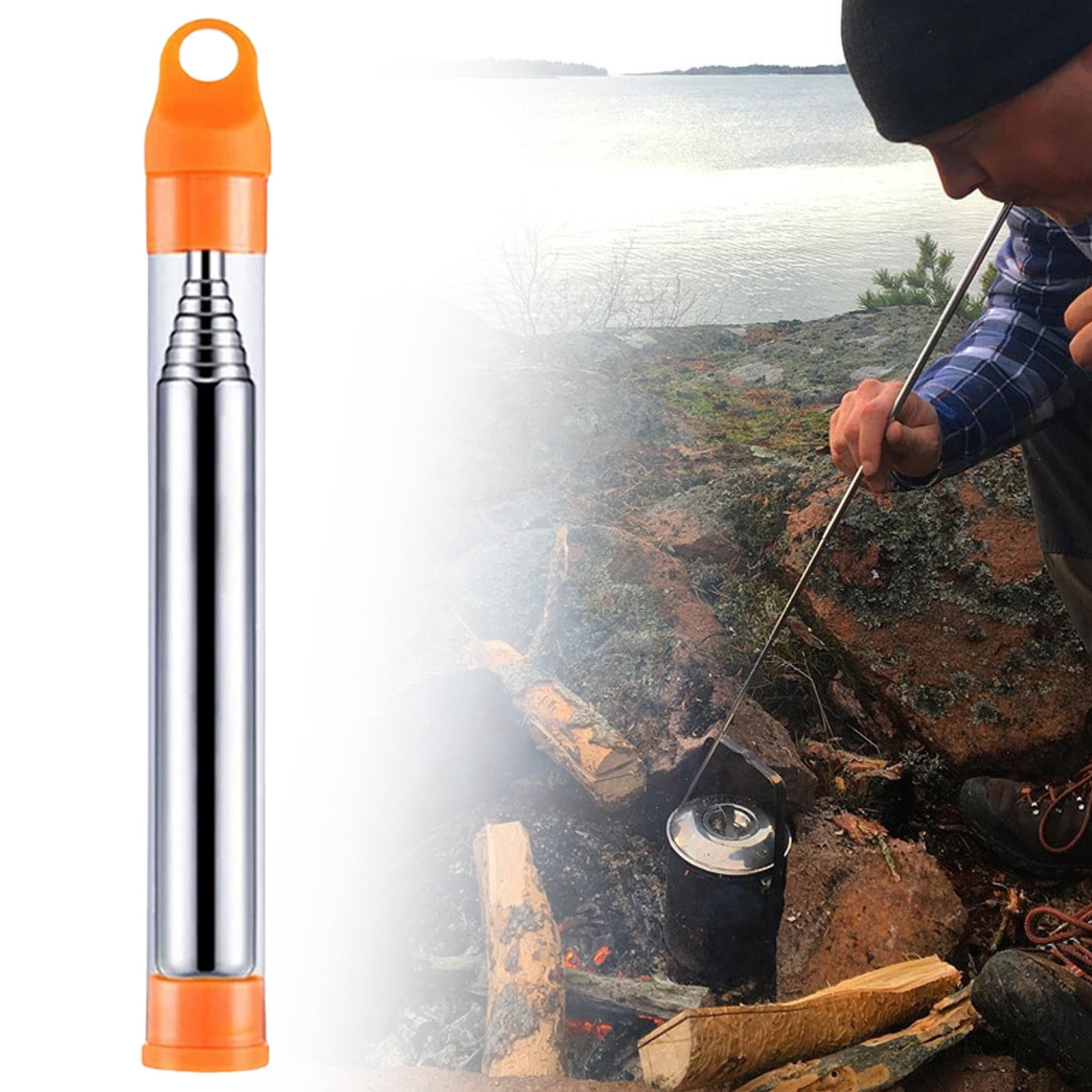Telescoping Camping Fire Blower, Stainless Steel Fire Starting Tool for ...