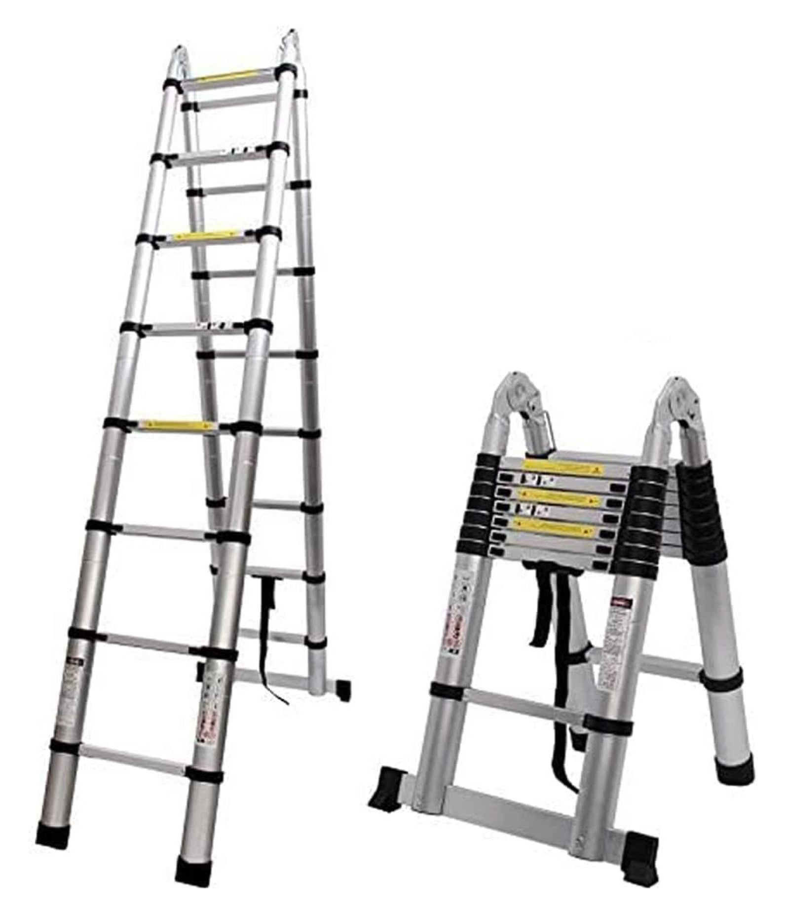 Telescoping Extension Ladder 5M(2.5+2.5m)/16.5 ft Aluminum Extension ...
