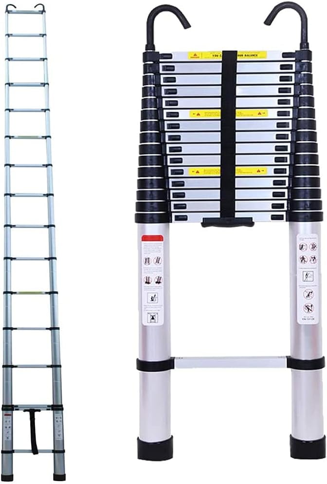 Telescoping Extension Ladder 6.2M/20.35ft Aluminium Extension ...