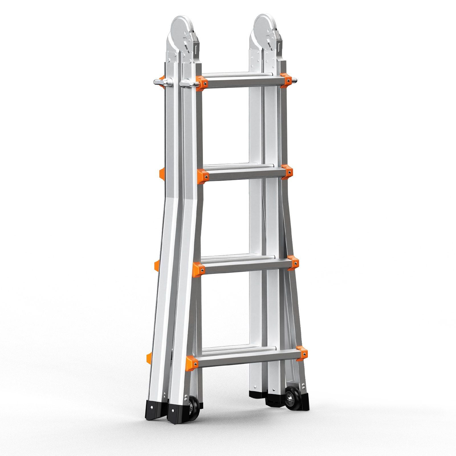 Telescoping A Frame Ladder 15 FT, Multi-Function Extension Ladder with ...