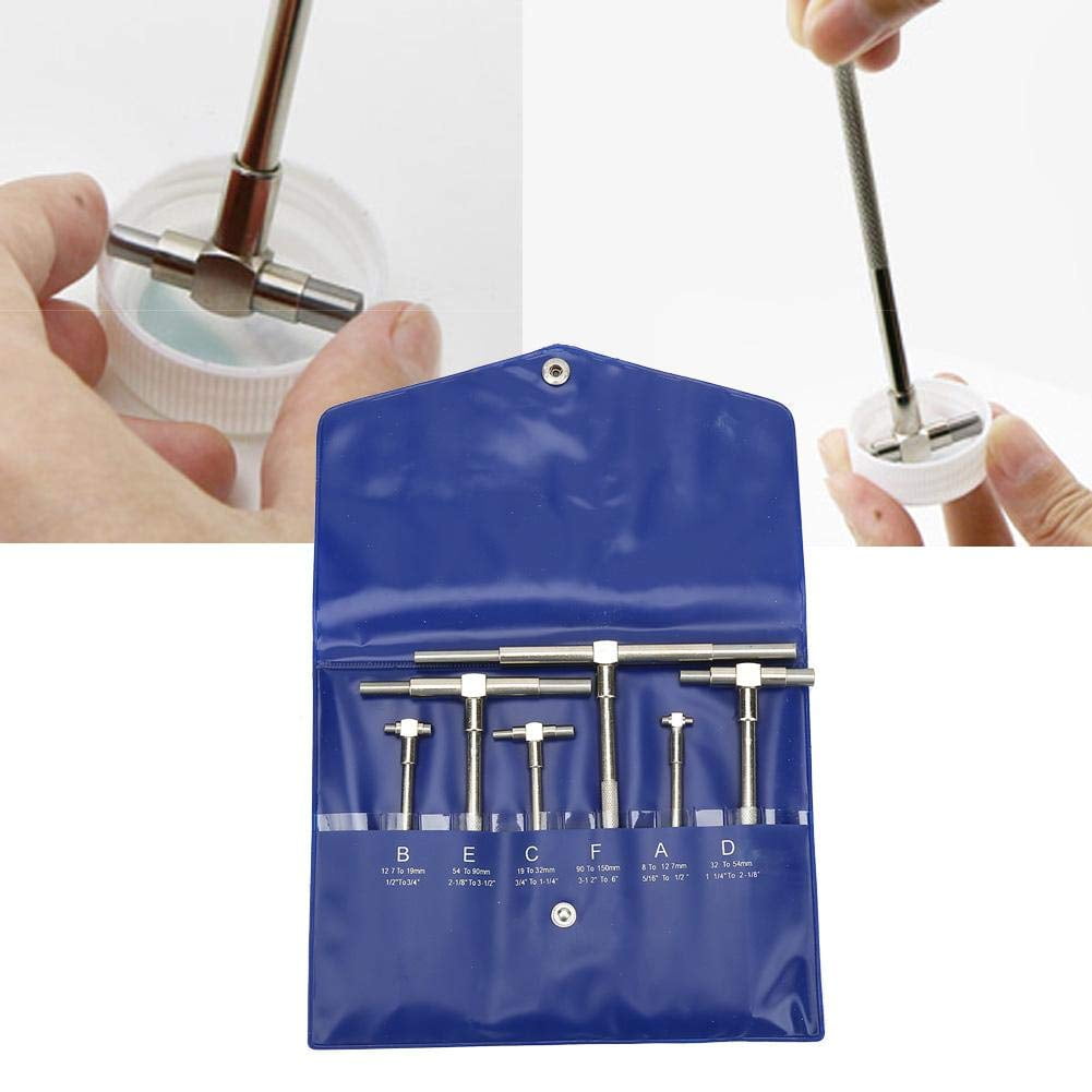 Telescoping Gage Set, 6Pcs Telescopic Gauge 8-150mm Adjustable Inner ...
