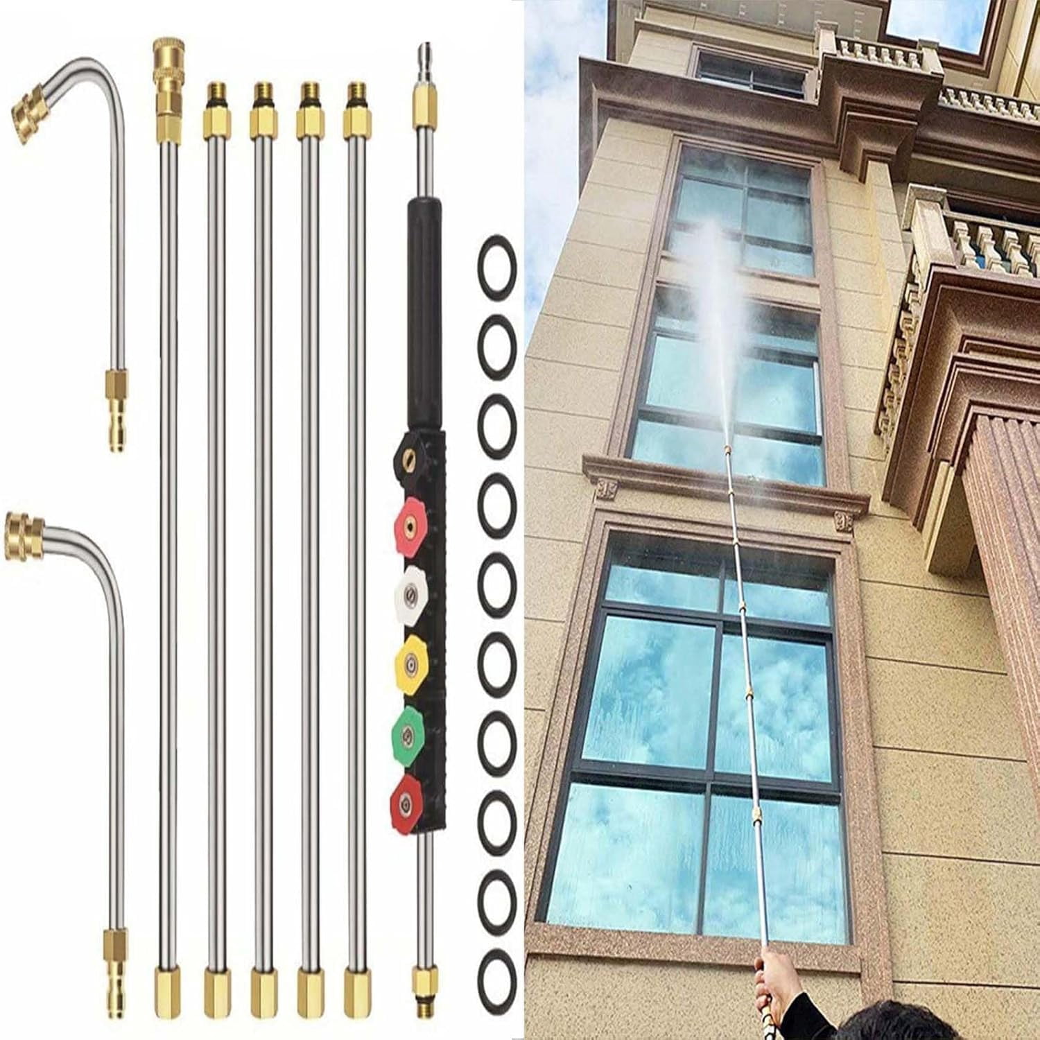 Telescoping Gutter Cleaning Tools from the Ground,12 Feet Pressure ...