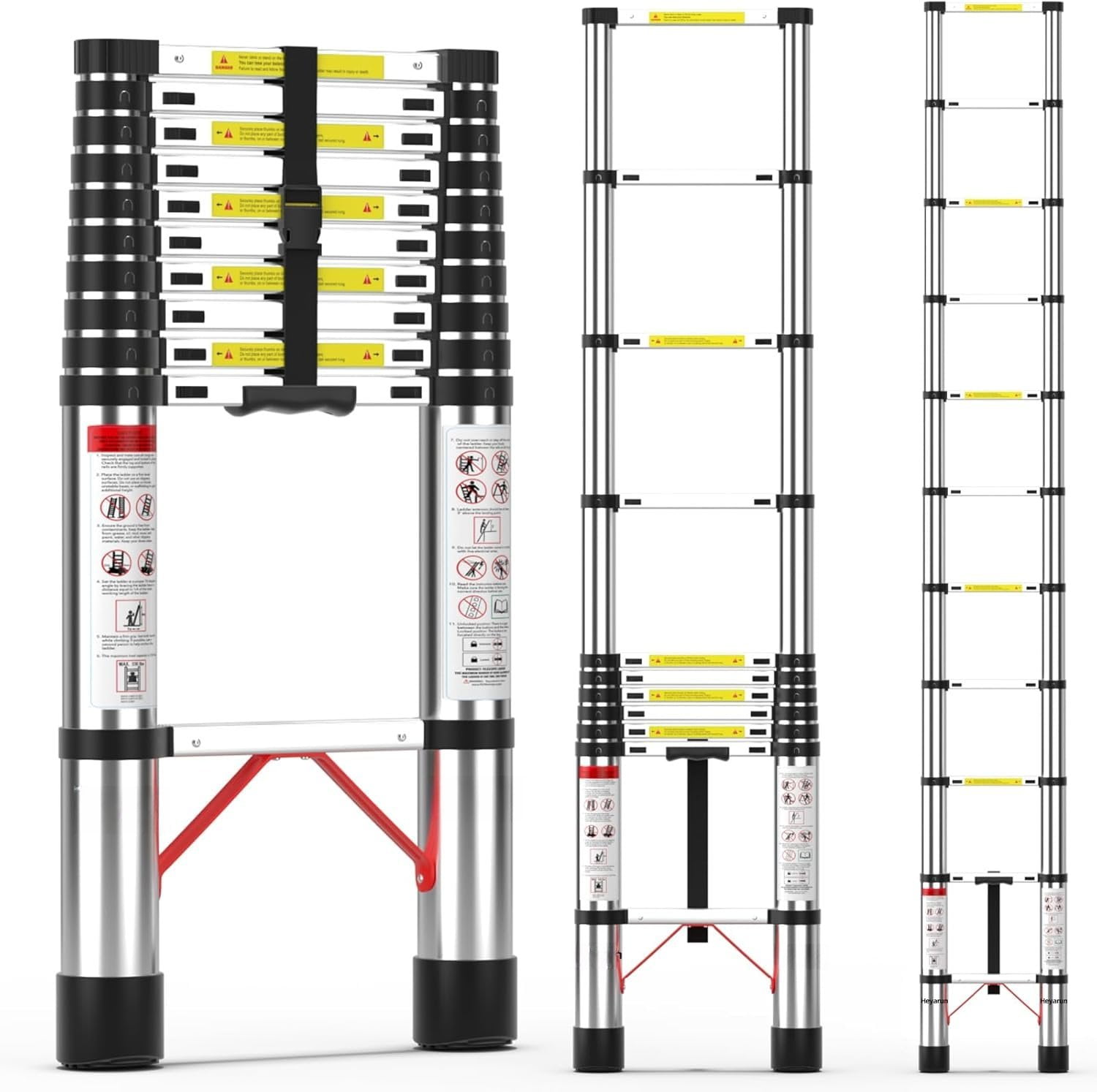 Telescoping Ladder for 10.5 FT Extension Foldable Collapsible Compact ...