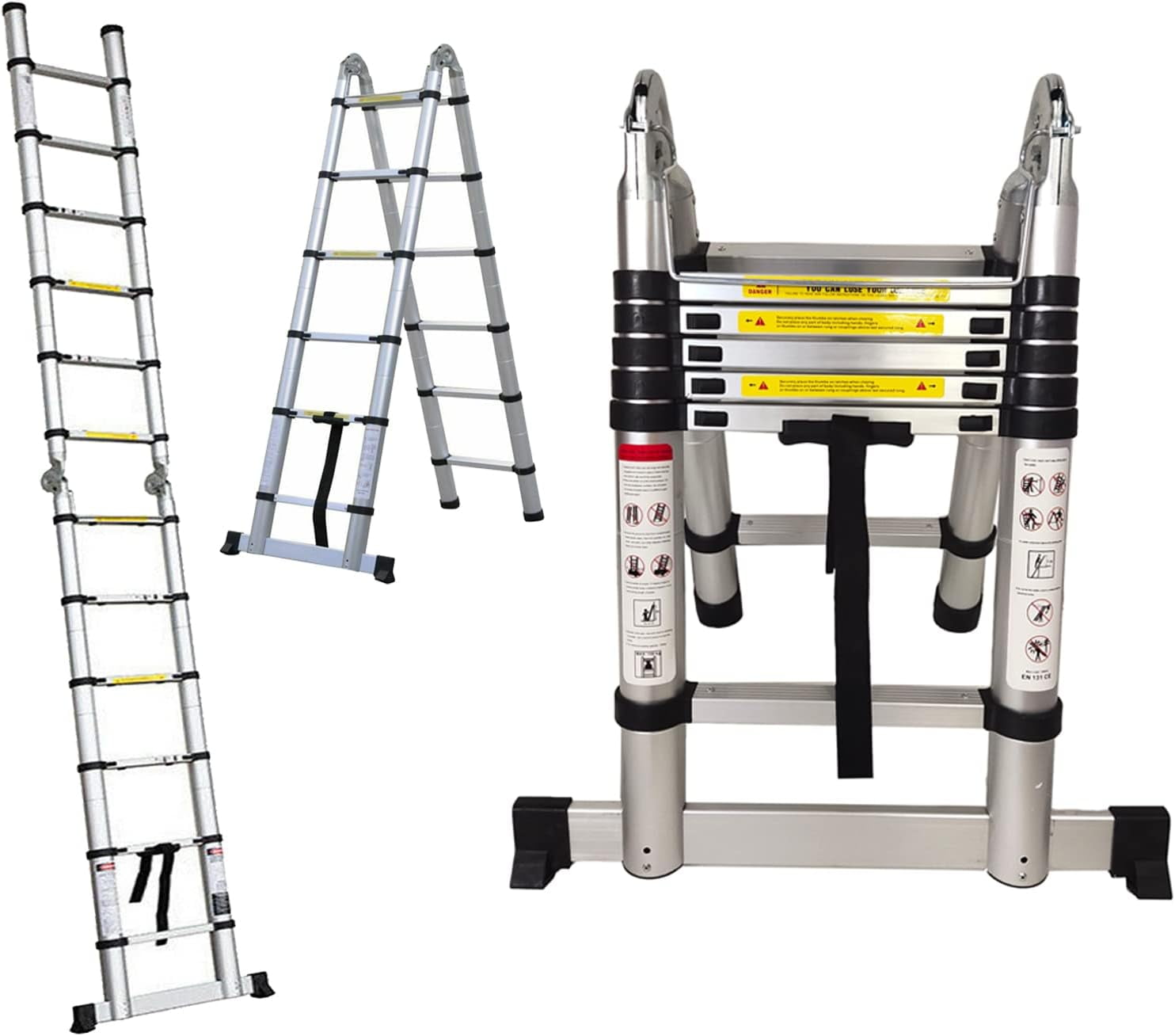 Telescoping Ladder 12.5FT, Aluminum A-Frame Ladder Rv Ladder ...