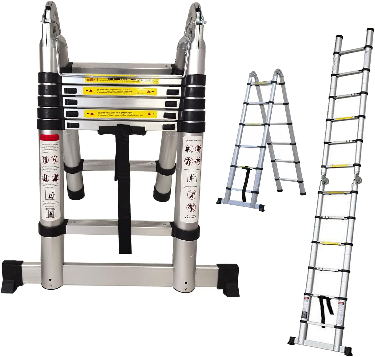 Telescoping Ladder 12FT A-Frame Ladder Extension Ladder, As 12ft ...
