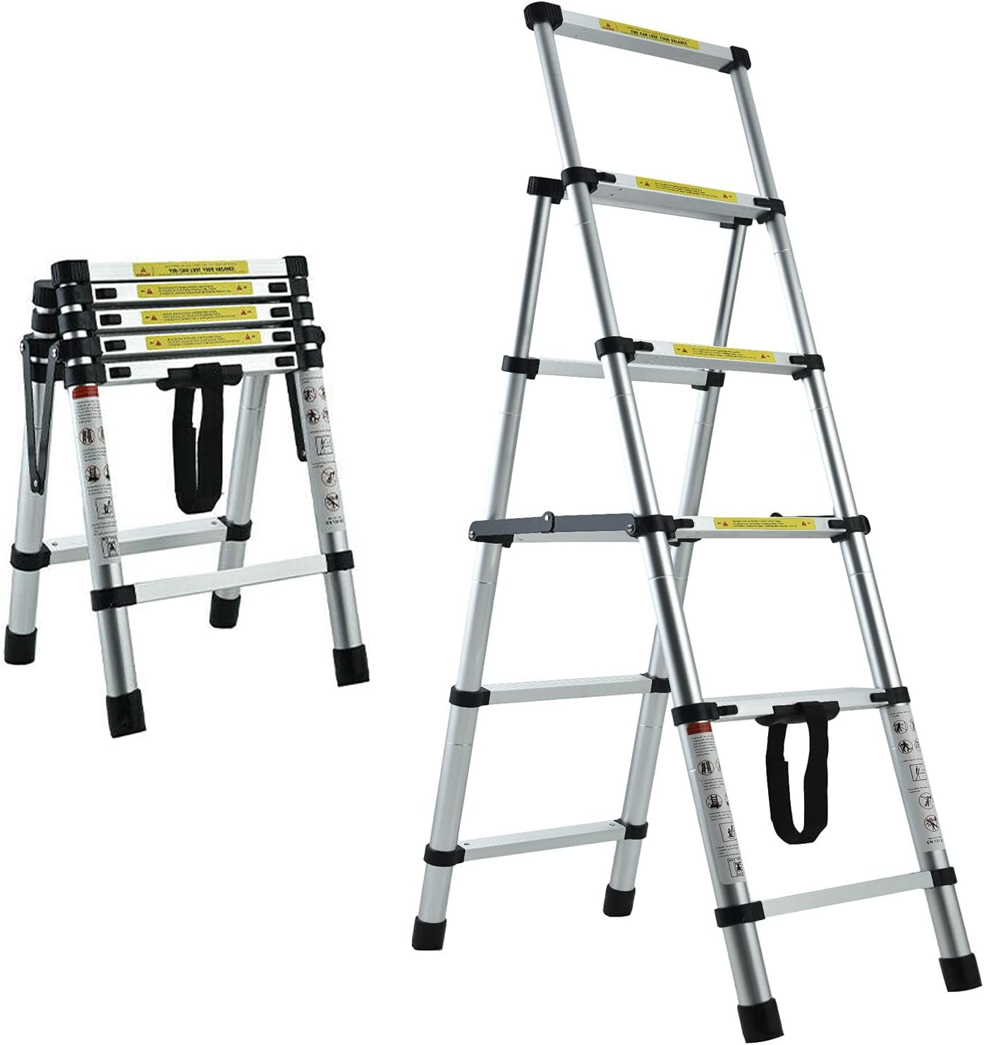 Telescoping Ladder 4+5 Step Ladder Extension Ladder A-Frame Ladders 4 ...