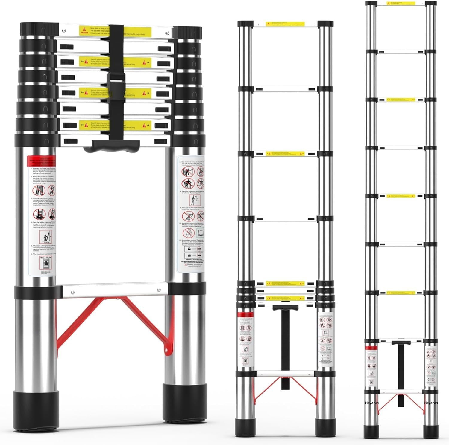Telescoping Ladder for 8.5 FT Extension Foldable Collapsible Compact ...