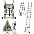 Telescoping Ladder A-Frame Ladder 12.5 FT Extension Ladder with Ladder ...