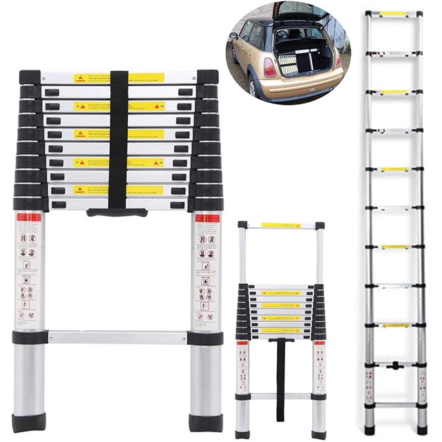 Telescoping Ladder Aluminum Telescopic Extension Ladder Extendable ...