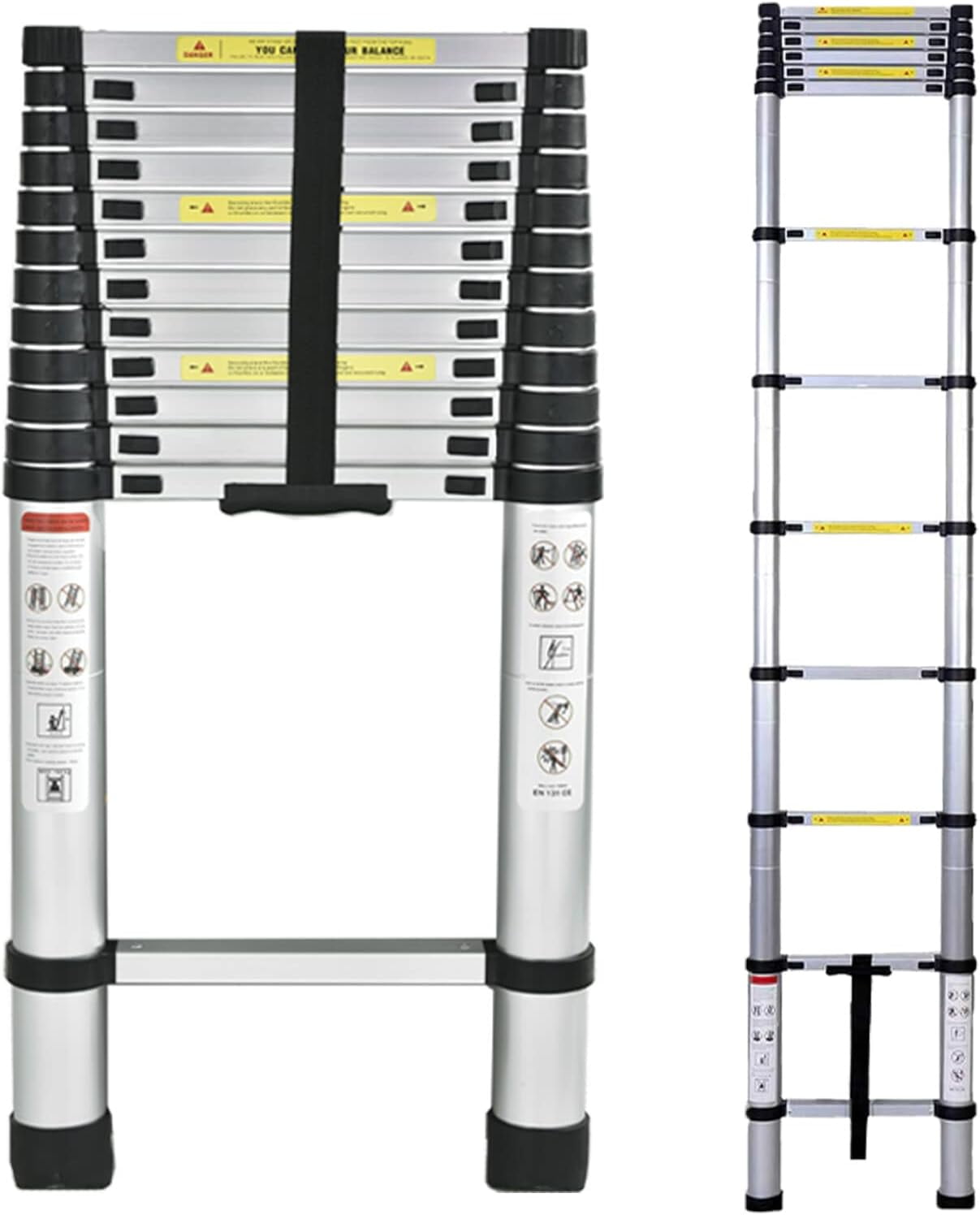 Telescoping Ladder Aluminum Telescopic Extension Ladder Extendable ...
