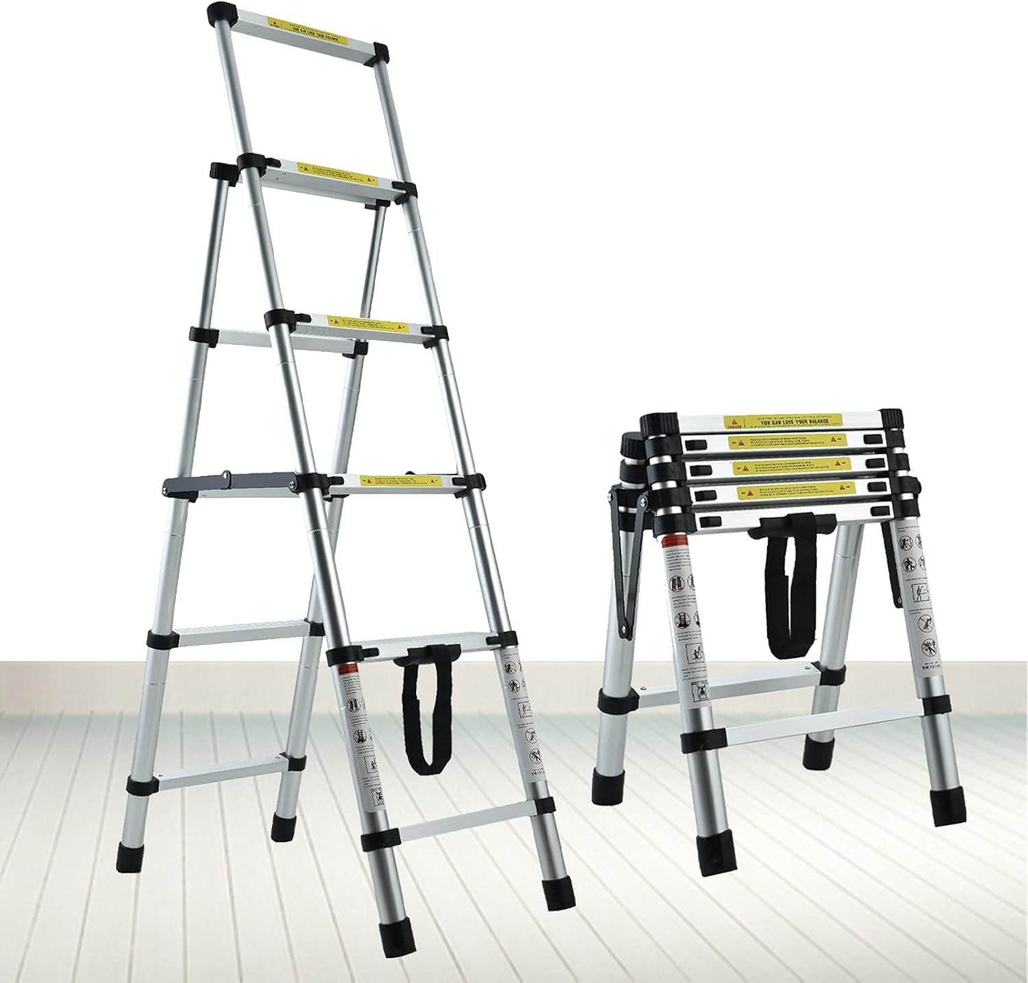 Telescoping Ladder Aluminum Telescopic Extension Ladder Extendable ...