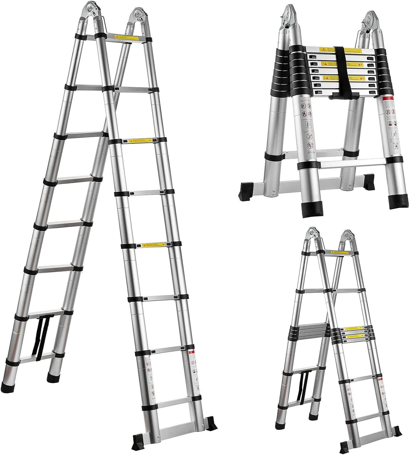 Telescoping Ladder A Frame Aluminum Extension Ladder Telescopic Step ...