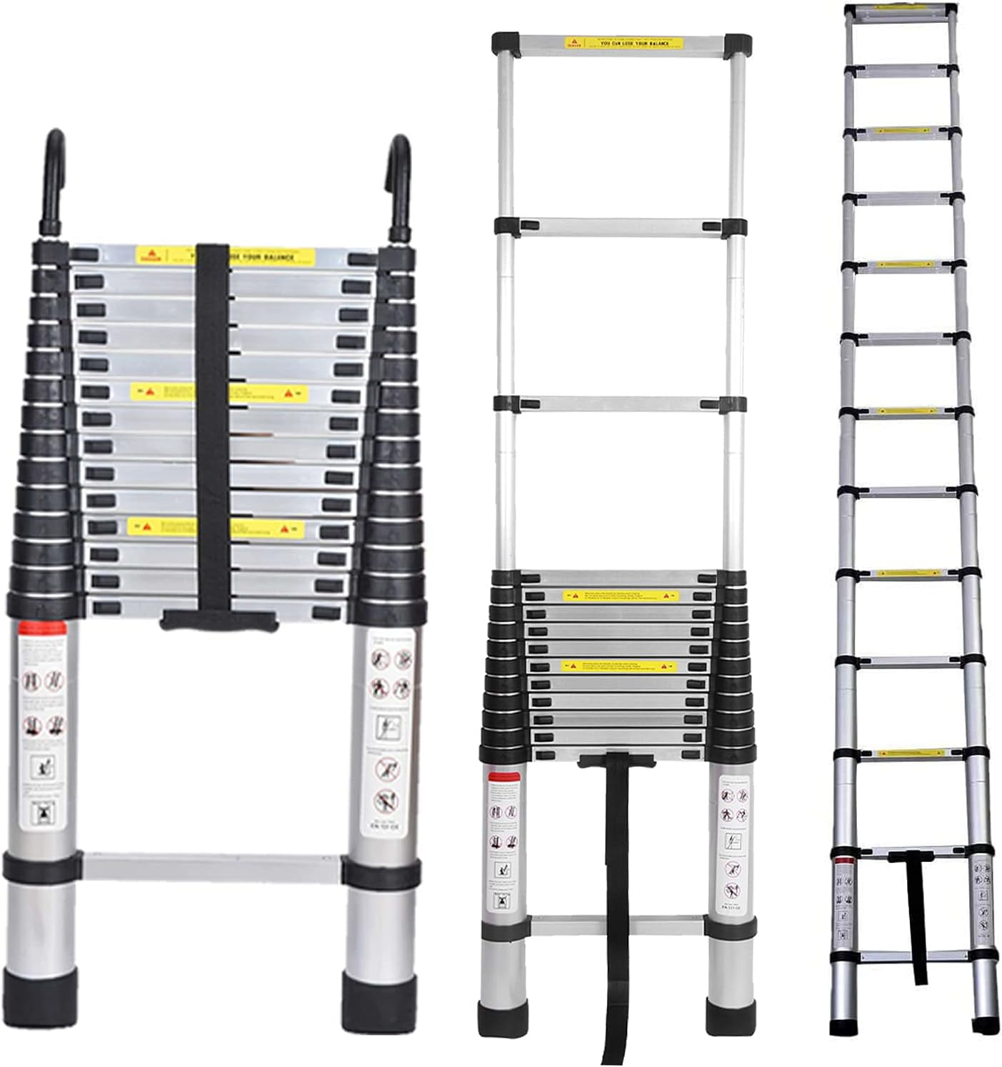 Telescoping Ladder14.5ft Aluminum Telescopic Extension Ladder ...