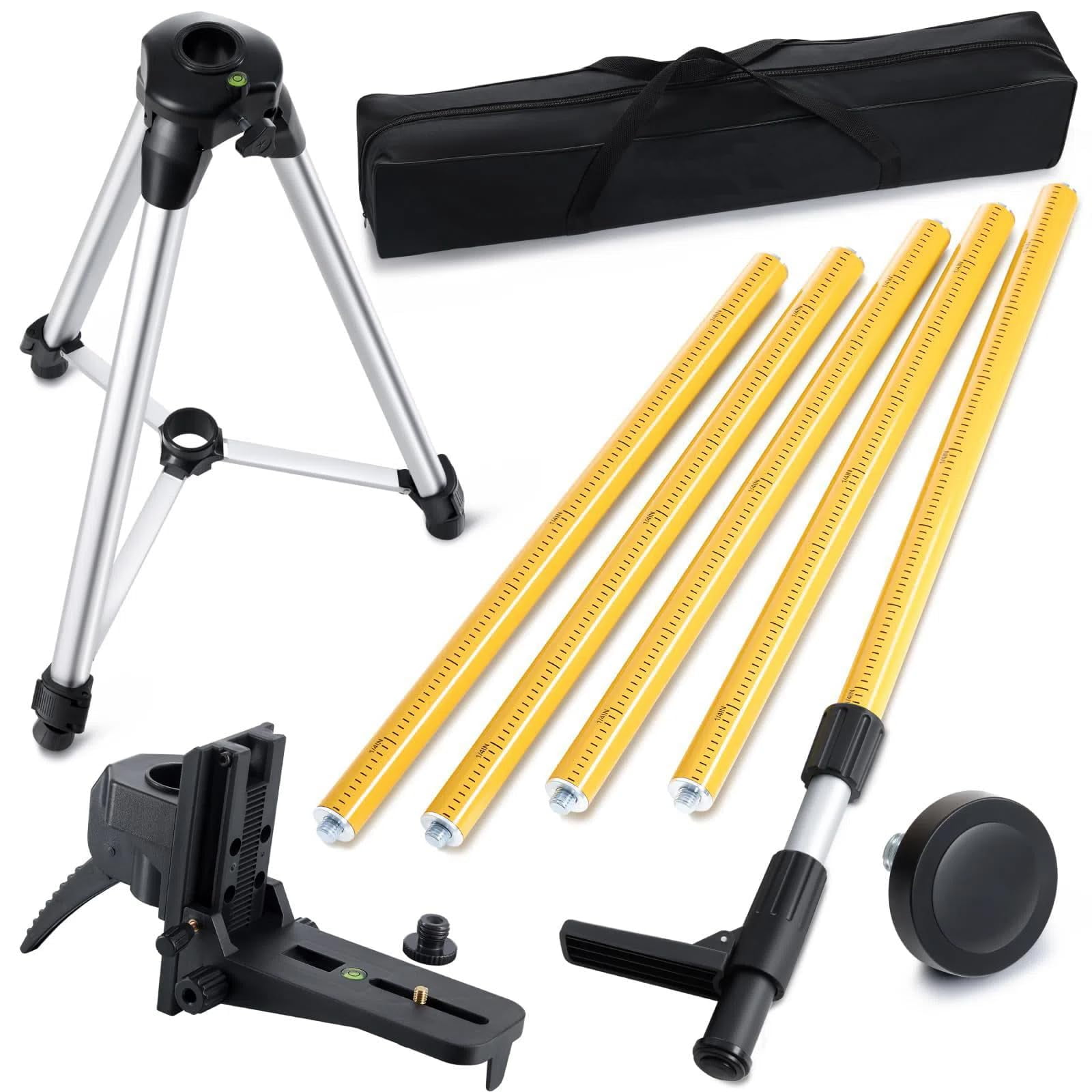 Telescoping Level Pole with Tripod, Adjustable Professional Telescoping ...
