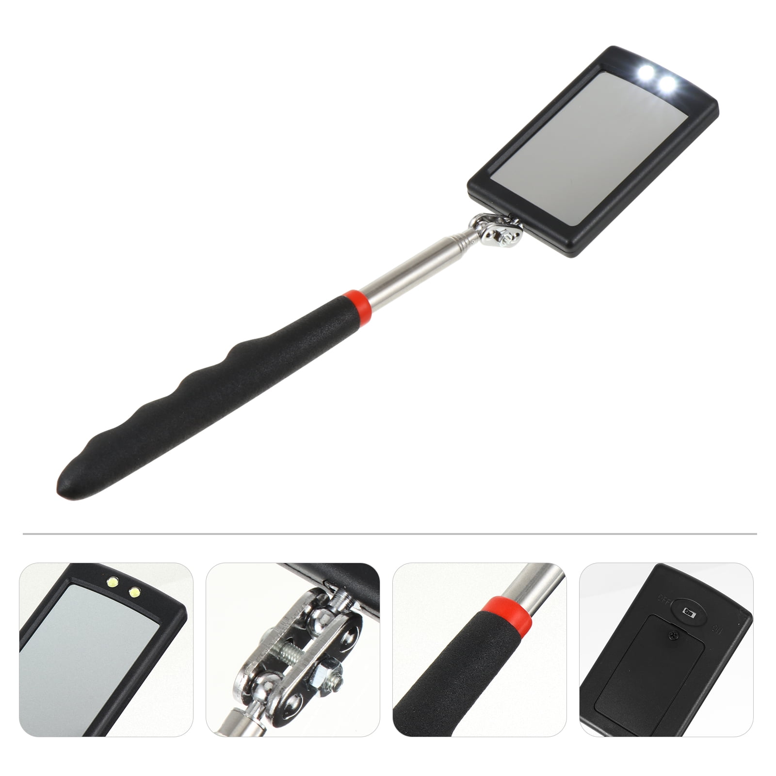 Telescoping Lighted Flexible Inspection Mirror: LED Lighted Inspection ...